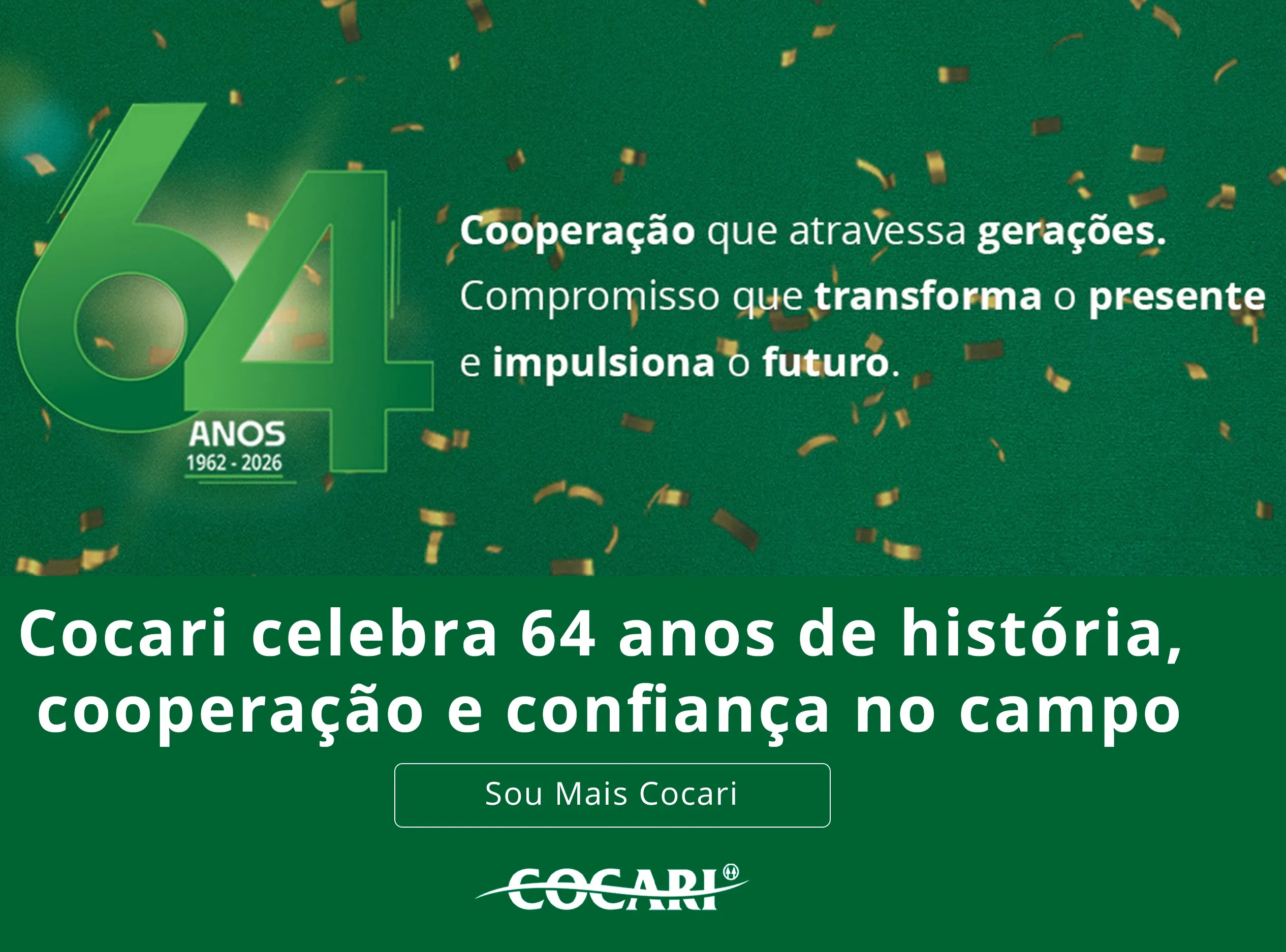 Cocari celebra 64 anos de história, cooperação e confiança no campo ...
